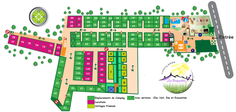Plan du Camping
